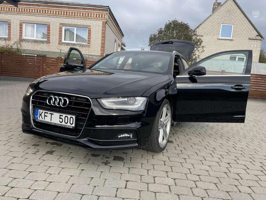 Black Audi A4 2015 in Telschi, with an engine capacity of 1.97 L and mileage of 349 thousand km for 8999 €, photo 4 on AUTOMOTO.COM.LV