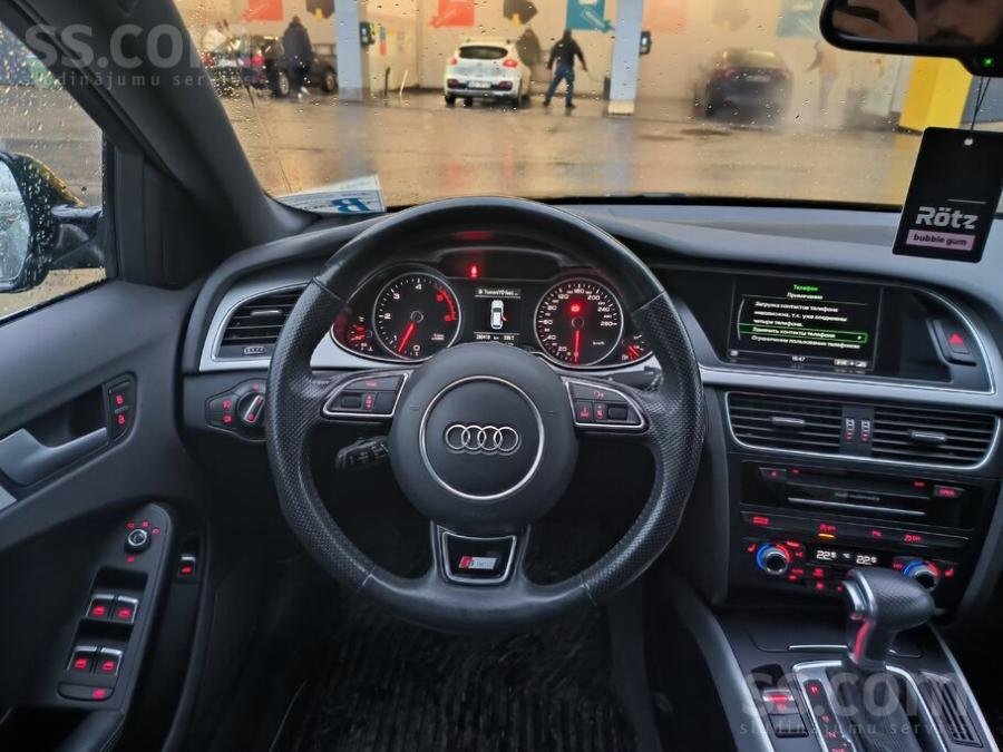 Black Audi A4 2015 in Riga, with an engine capacity of 3.00 L and mileage of 282 thousand km for 10700 €, photo 15 on AUTOMOTO.COM.LV