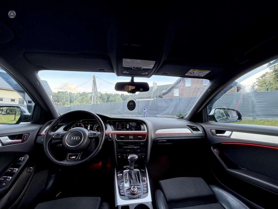 Black Audi A4 2015 in Vilnius, with an engine capacity of 2.00 L and mileage of 279 thousand km for 8800 €, photo 17 on AUTOMOTO.COM.LV