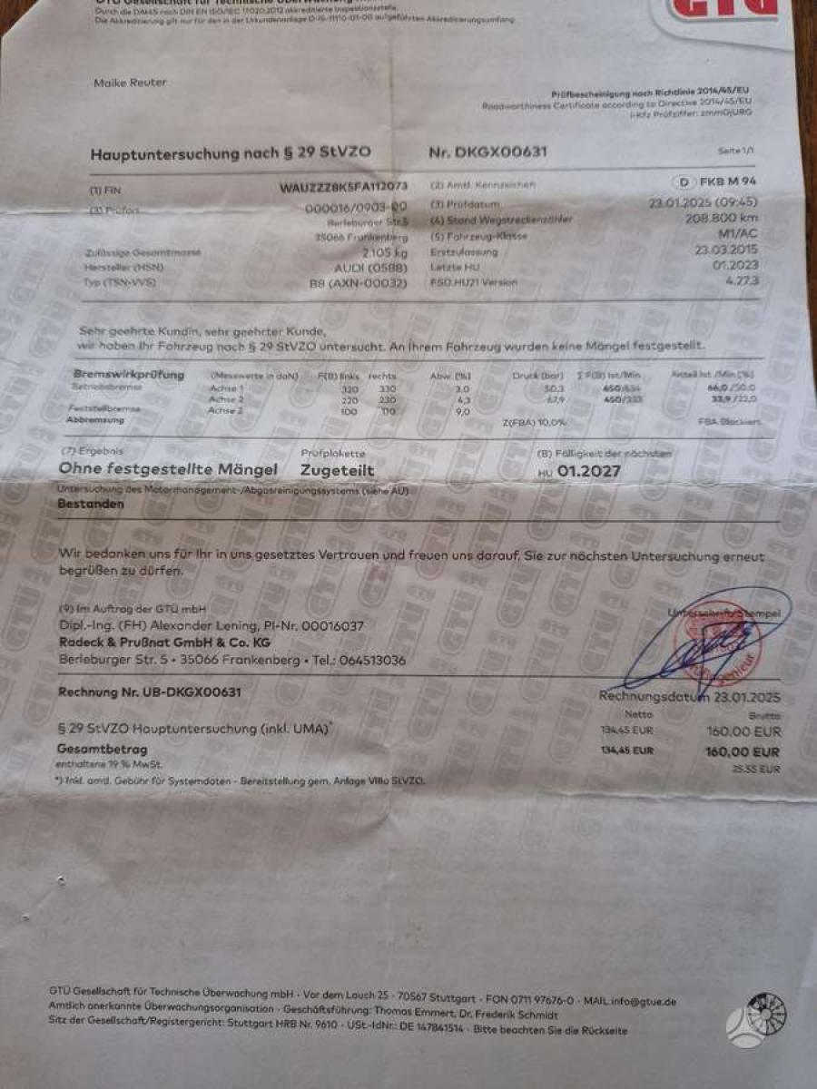 Black Audi A4 2015 in Marijampole, with an engine capacity of 1.97 L and mileage of 234 thousand km for 7149 €, photo 20 on AUTOMOTO.COM.LV