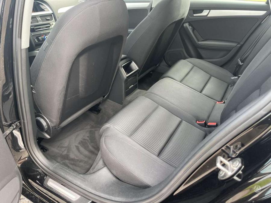 Black Audi A4 2015 in Kaunas, with an engine capacity of 1.97 L and mileage of 278 thousand km for 6650 €, photo 26 on AUTOMOTO.COM.LV