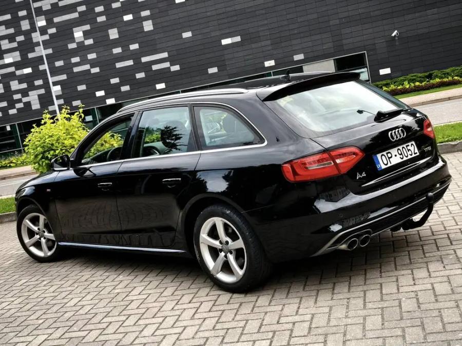 Black Audi A4 2015 in Jelgava, with an engine capacity of 1.80 L and mileage of 190 thousand km for 8990 €, photo 6 on AUTOMOTO.COM.LV
