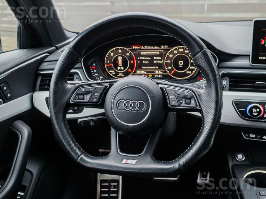 Black Audi A4 2016 in Riga, with an engine capacity of 3.00 L and mileage of 294 thousand km for 13490 €, photo 6 on AUTOMOTO.COM.LV