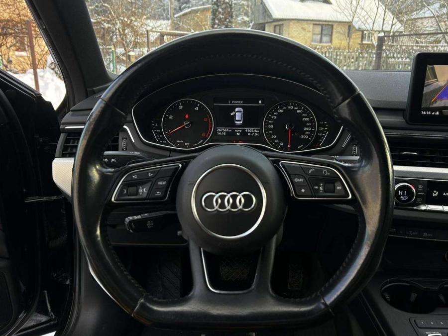 Black Audi A4 2016 in Vilnius, with an engine capacity of 1.97 L and mileage of 262 thousand km for 12400 €, photo 7 on AUTOMOTO.COM.LV
