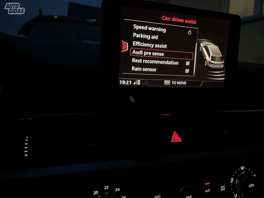 Black Audi A4 2016 in Vilnius, with an engine capacity of 2.00 L and mileage of 230 thousand km for 14800 €, photo 26 on AUTOMOTO.COM.LV