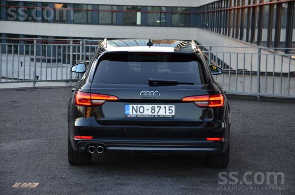 Black Audi A4 2016 in Riga, with an engine capacity of 2.00 L and mileage of 0 thousand km for 13499 €, photo 4 on AUTOMOTO.COM.LV