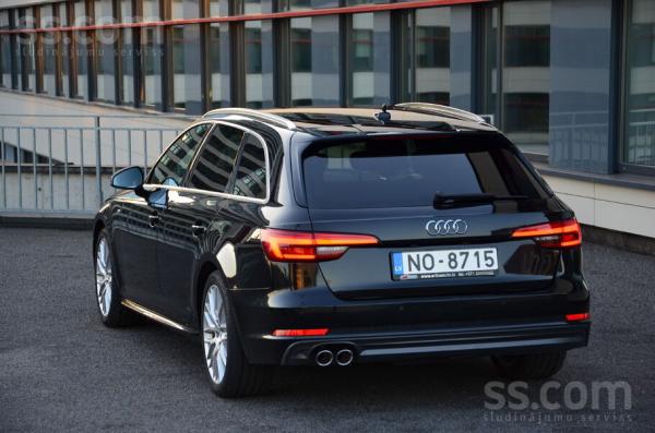 Black Audi A4 2016 in Riga, with an engine capacity of 2.00 L and mileage of 0 thousand km for 13499 €, photo 5 on AUTOMOTO.COM.LV