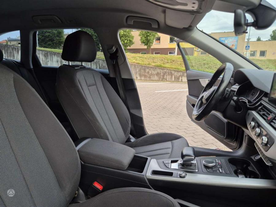 Black Audi A4 2016 in Utena, with an engine capacity of 1.97 L and mileage of 310 thousand km for 8990 €, photo 18 on AUTOMOTO.COM.LV
