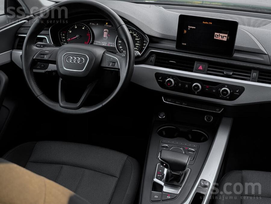 Black Audi A4 2016 in Jurmala, with an engine capacity of 2.00 L and mileage of 0 thousand km for 9950 €, photo 13 on AUTOMOTO.COM.LV