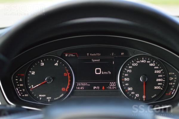 Black Audi A4 2016 in Riga, with an engine capacity of 2.00 L and mileage of 298 thousand km for 10800 €, photo 9 on AUTOMOTO.COM.LV