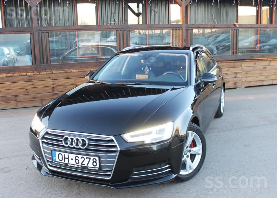 Black Audi A4 2017 in Riga, with an engine capacity of 2.00 L and mileage of 0 thousand km for 10890 €, photo 1 on AUTOMOTO.COM.LV