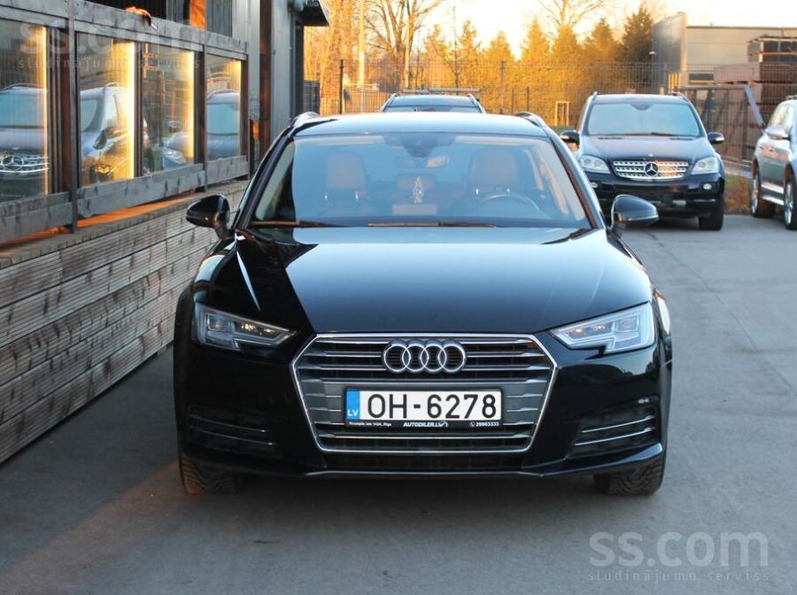 Black Audi A4 2017 in Riga, with an engine capacity of 2.00 L and mileage of 0 thousand km for 10890 €, photo 4 on AUTOMOTO.COM.LV