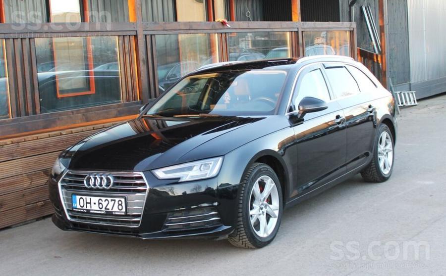 Black Audi A4 2017 in Riga, with an engine capacity of 2.00 L and mileage of 0 thousand km for 10890 €, photo 5 on AUTOMOTO.COM.LV