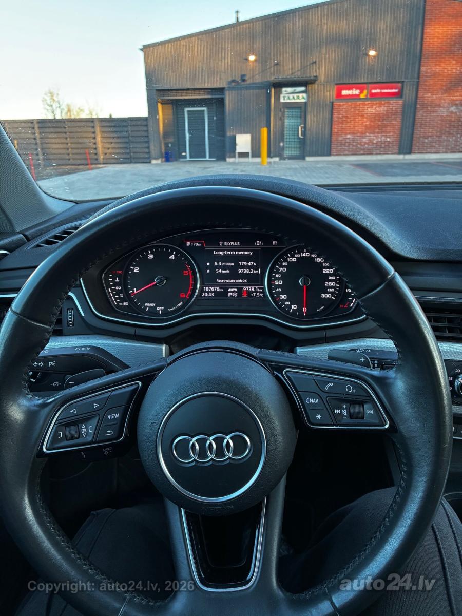 Black Audi A4 2017 in Tallinn, with an engine capacity of 2.00 L and mileage of 188 thousand km for 16300 €, photo 15 on AUTOMOTO.COM.LV