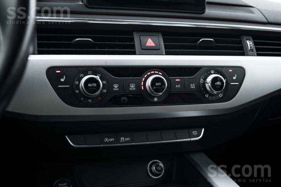 Black Audi A4 2017 in Riga, with an engine capacity of 2.00 L and mileage of 0 thousand km for 13555 €, photo 16 on AUTOMOTO.COM.LV