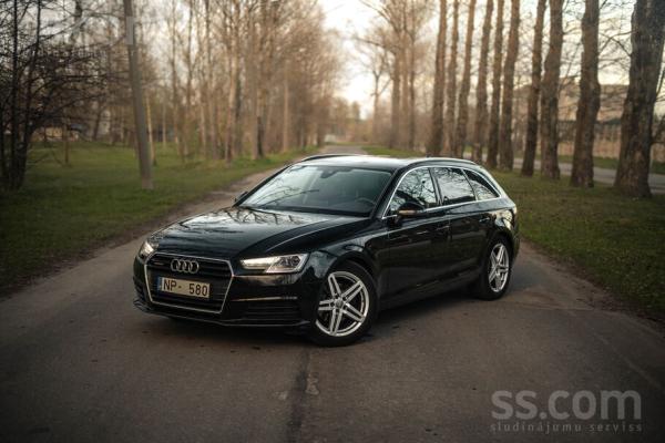 Melns Audi A4 2017 Rīga, ar dzinēja tilpumu 2.00 L un nobraukumu 180 tūkst. km par 13500 €, foto  vietnē AUTOMOTO.COM.LV