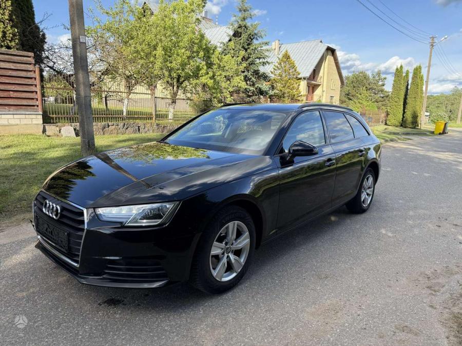 Black Audi A4 2017 in Utena, with an engine capacity of 1.97 L and mileage of 221 thousand km for 11700 €, photo 1 on AUTOMOTO.COM.LV