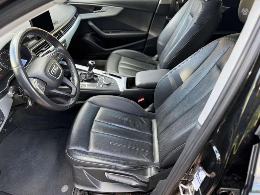 Black Audi A4 2017 in Utena, with an engine capacity of 1.97 L and mileage of 221 thousand km for 11700 €, photo 11 on AUTOMOTO.COM.LV