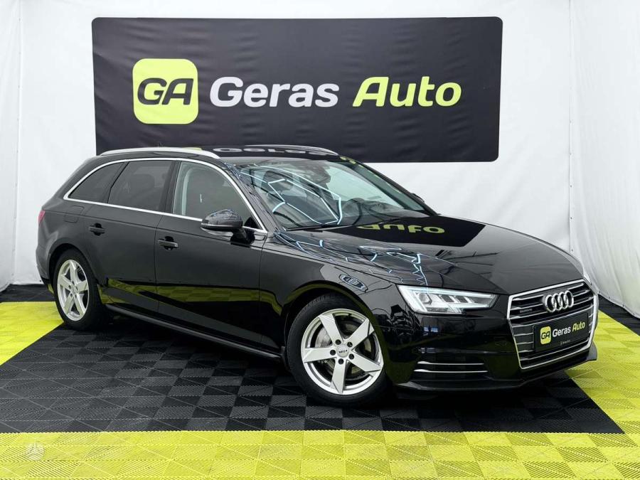 Black Audi A4 2017 in Vilnius, with an engine capacity of 1.97 L and mileage of 299 thousand km for 11950 €, photo 4 on AUTOMOTO.COM.LV