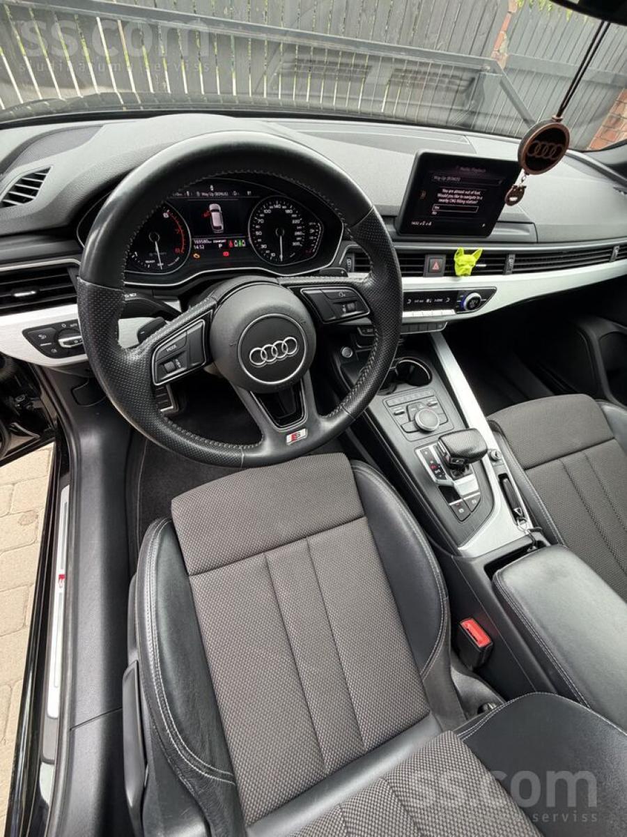 Black Audi A4 2018 in Riga, with an engine capacity of 2.00 L and mileage of 170 thousand km for 13350 €, photo 11 on AUTOMOTO.COM.LV