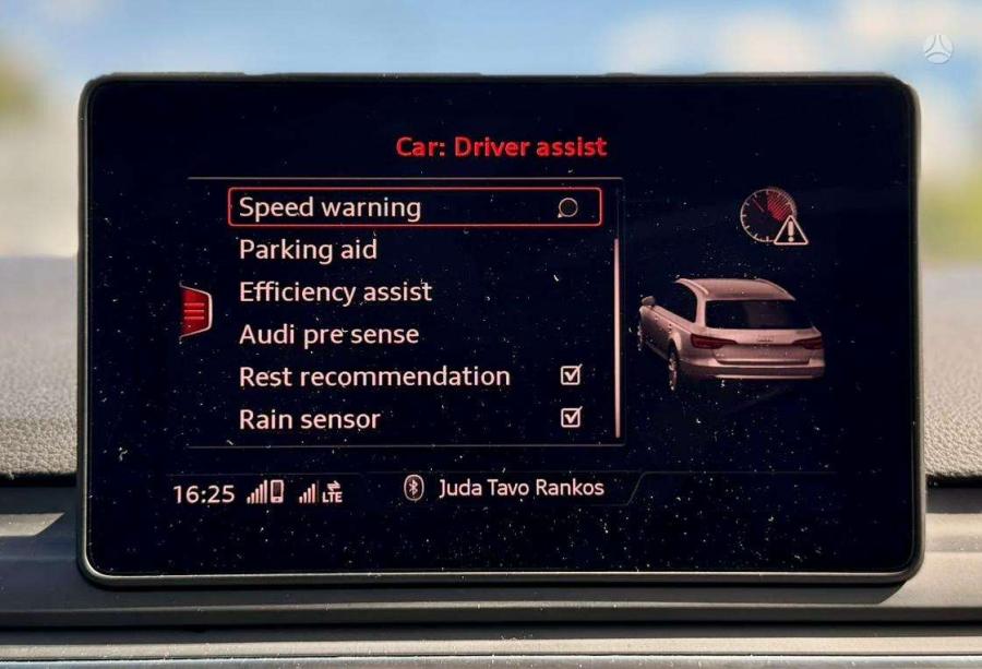 Black Audi A4 2018 in Vilnius, with an engine capacity of 1.97 L and mileage of 208 thousand km for 14500 €, photo 20 on AUTOMOTO.COM.LV
