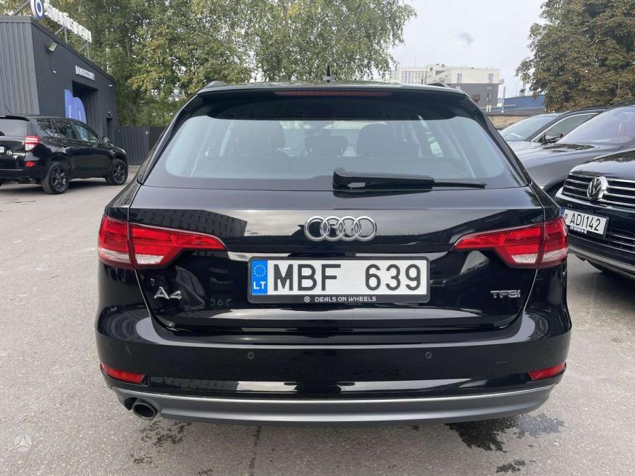 Black Audi A4 2018 in Vilnius, with an engine capacity of 1.40 L and mileage of 114 thousand km for 10900 €, photo 6 on AUTOMOTO.COM.LV