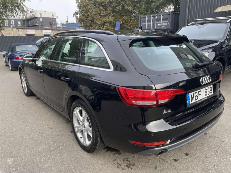 Black Audi A4 2018 in Vilnius, with an engine capacity of 1.40 L and mileage of 114 thousand km for 10900 €, photo 7 on AUTOMOTO.COM.LV