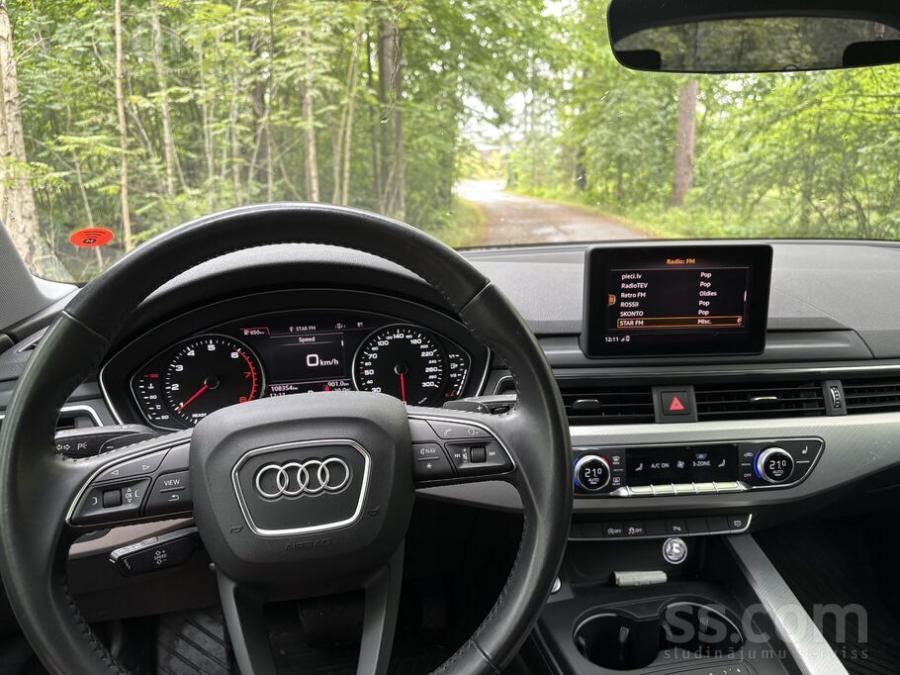 Black Audi A4 2018 in Riga, with an engine capacity of 1.40 L and mileage of 108 thousand km for 15700 €, photo 4 on AUTOMOTO.COM.LV