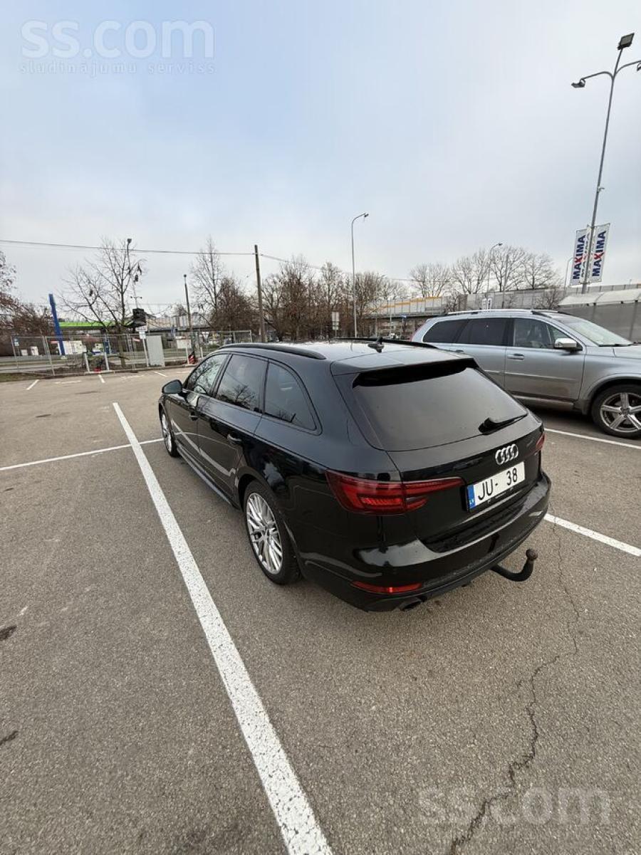 Black Audi A4 2018 in Riga, with an engine capacity of 2.00 L and mileage of 204 thousand km for 15555 €, photo 7 on AUTOMOTO.COM.LV