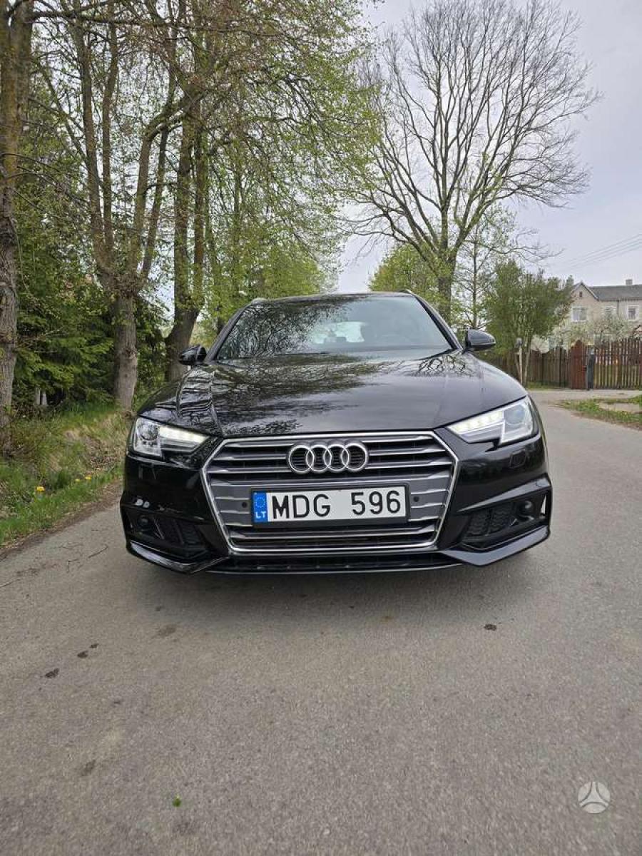 Black Audi A4 2018 in Marijampole, with an engine capacity of 1.98 L and mileage of 110 thousand km for 14399 €, photo 4 on AUTOMOTO.COM.LV