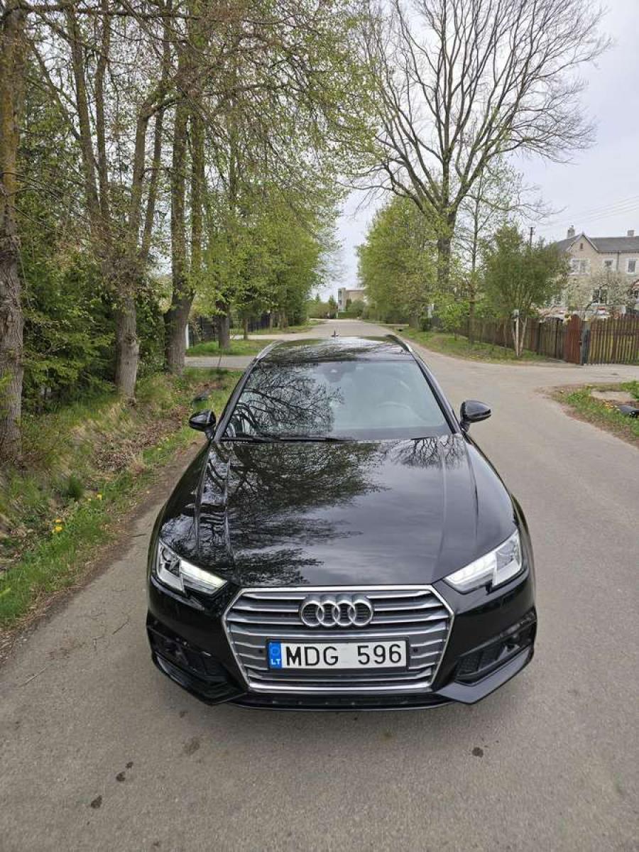Black Audi A4 2018 in Marijampole, with an engine capacity of 1.98 L and mileage of 110 thousand km for 14399 €, photo 5 on AUTOMOTO.COM.LV