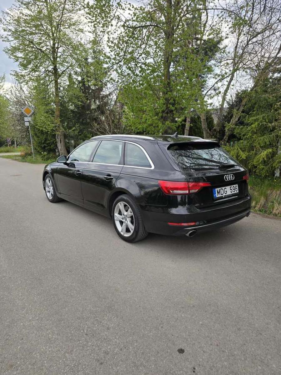 Black Audi A4 2018 in Marijampole, with an engine capacity of 1.98 L and mileage of 110 thousand km for 14399 €, photo 7 on AUTOMOTO.COM.LV