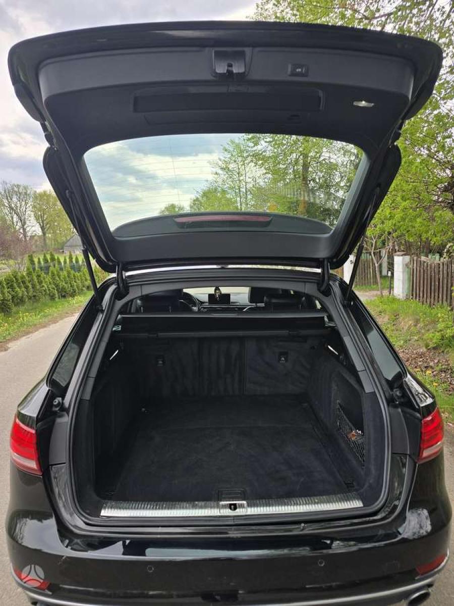 Black Audi A4 2018 in Marijampole, with an engine capacity of 1.98 L and mileage of 110 thousand km for 14399 €, photo 13 on AUTOMOTO.COM.LV