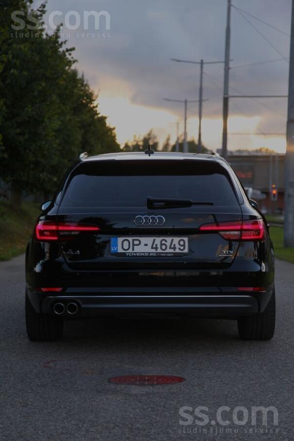 Audi A4 2018 Liepāja vietnē Melns Audi A4 2018 Liepāja, ar dzinēja tilpumu 2.00 L un nobraukumu 200 tūkst. km par 15400 €, foto 7 vietnē AUTOMOTO.COM.LV