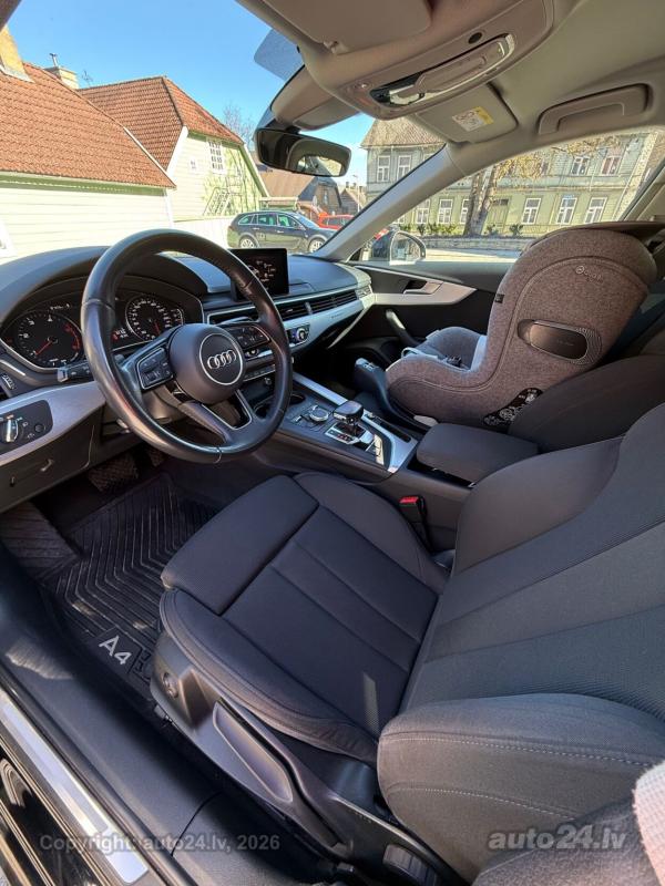 Black Audi A4 2019 in Tallinn, with an engine capacity of 2.00 L and mileage of 259 thousand km for 17200 €, photo 8 on AUTOMOTO.COM.LV