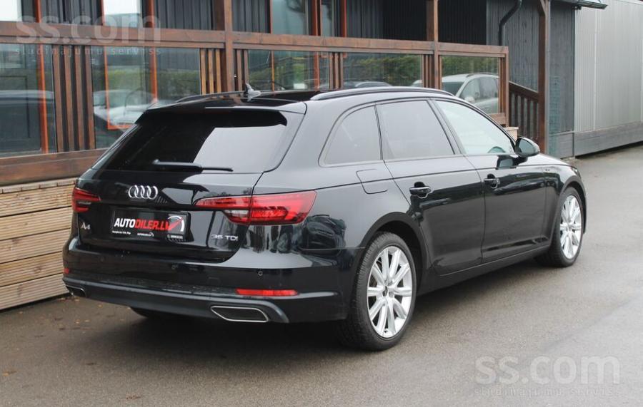 Black Audi A4 2019 in Riga, with an engine capacity of 2.00 L and mileage of 0 thousand km for 12900 €, photo 4 on AUTOMOTO.COM.LV