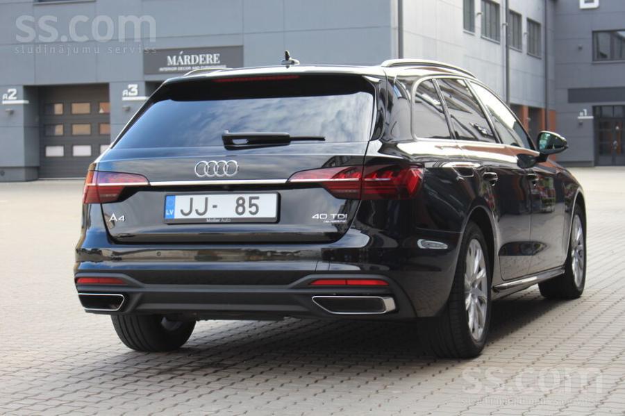 Black Audi A4 2020 in Riga, with an engine capacity of 2.00 L and mileage of 183 thousand km for 19900 €, photo 3 on AUTOMOTO.COM.LV