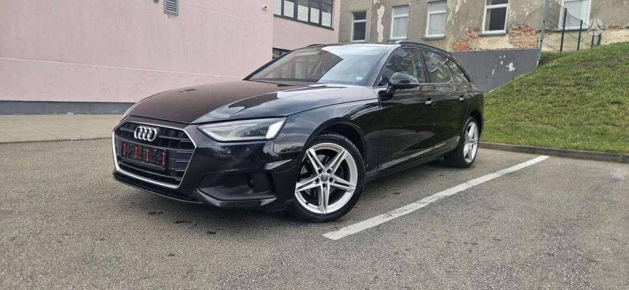 Black Audi A4 2021 in Telschi, with an engine capacity of 1.97 L and mileage of 280 thousand km for 12900 €, photo 1 on AUTOMOTO.COM.LV