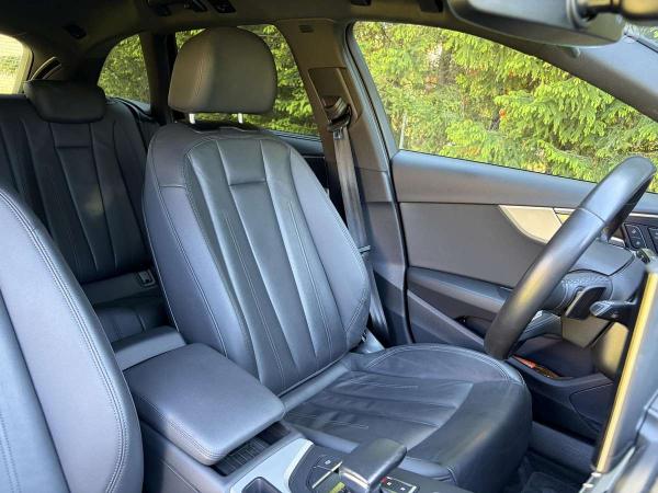 Black Audi A4 2021 in Utena, with an engine capacity of 1.97 L and mileage of 269 thousand km for 11200 €, photo 10 on AUTOMOTO.COM.LV