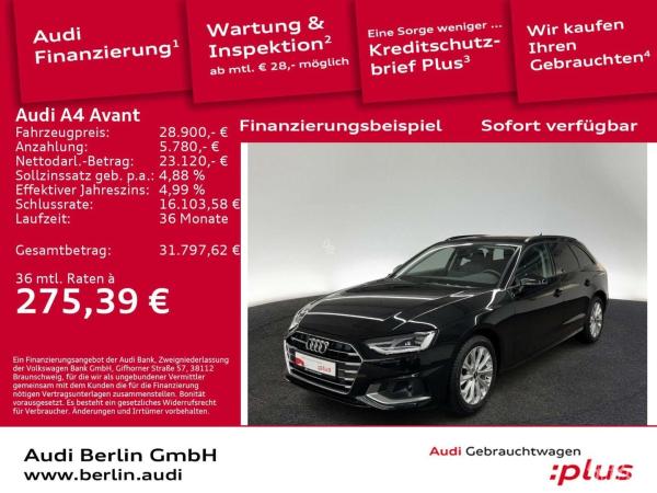 Melns Audi A4 2022 Kauņa, ar dzinēja tilpumu 2.00 L un nobraukumu 67 tūkst. km par 32068 €, foto 1 vietnē AUTOMOTO.COM.LV