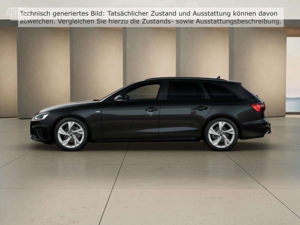 Black Audi A4 2023 in Kaunas, with an engine capacity of 2.00 L and mileage of 21 thousand km for 33209 €, photo 3 on AUTOMOTO.COM.LV
