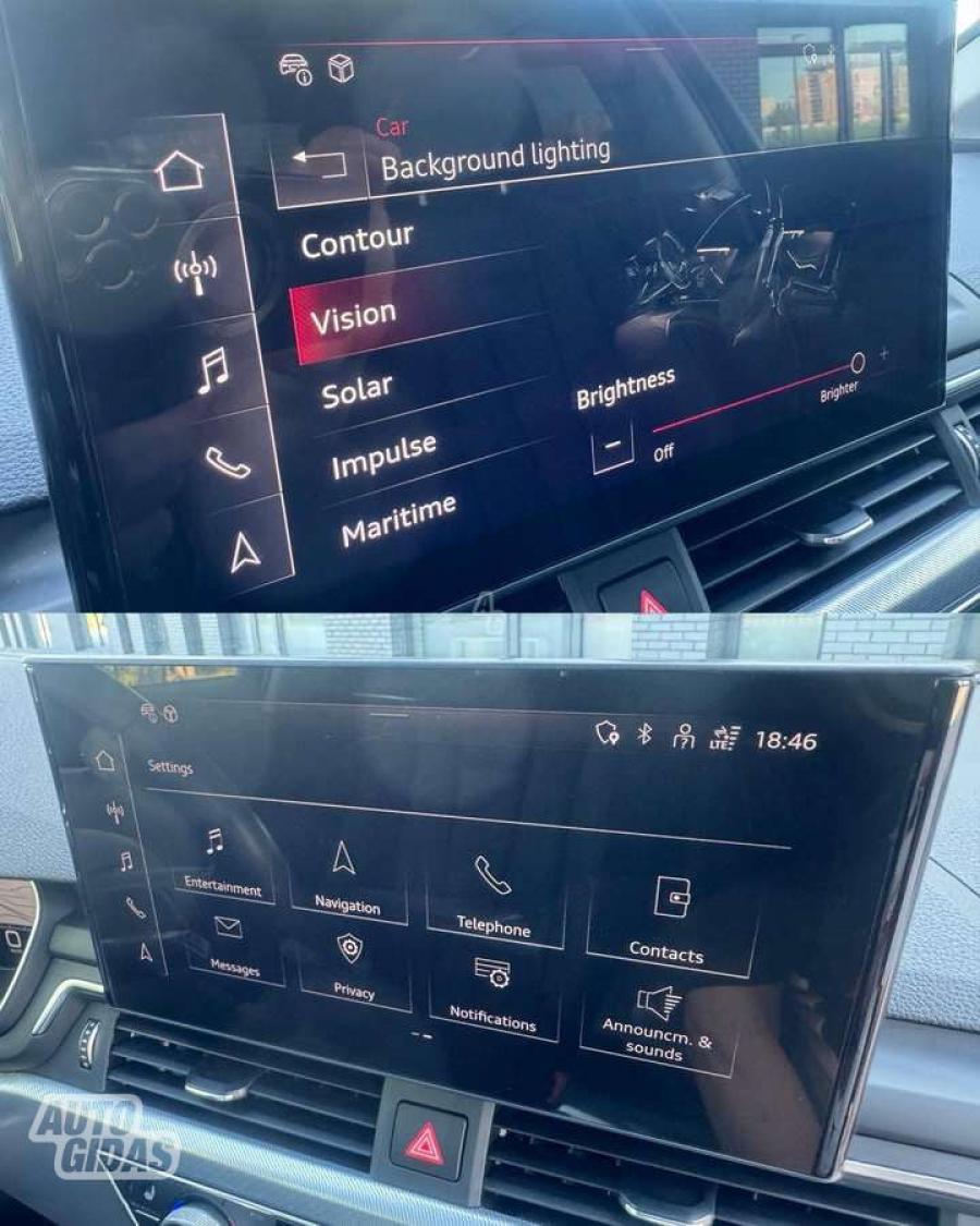 Black Audi A4 2023 in Vilnius, with an engine capacity of 2.00 L and mileage of 253 thousand km for 20300 €, photo 32 on AUTOMOTO.COM.LV