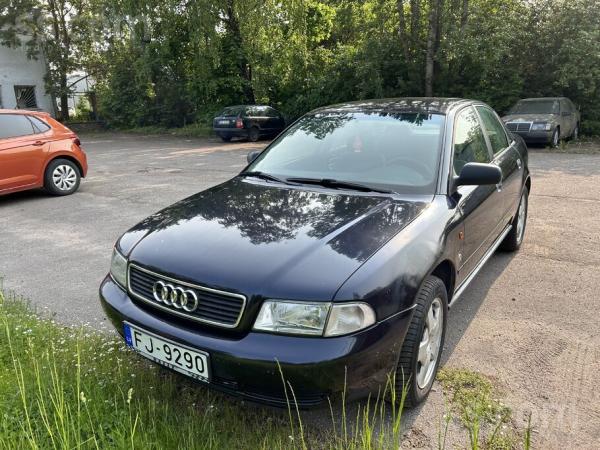 Blue Audi A4 1996 in Riga, with an engine capacity of 1.80 L and mileage of 325 thousand km for 835 €, photo 1 on AUTOMOTO.COM.LV