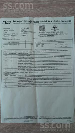 Синий Ауди А4 1996 в Рига, объемом двигателя 1.90 л и пробегом 414 тыс. км за 700 €, фото 17 на AUTOMOTO.COM.LV