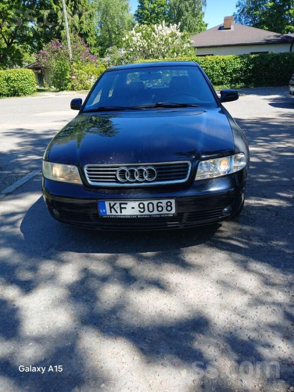 Blue Audi A4 1999 in Riga, with an engine capacity of 1.60 L and mileage of 314 thousand km for 700 €, photo 1 on AUTOMOTO.COM.LV