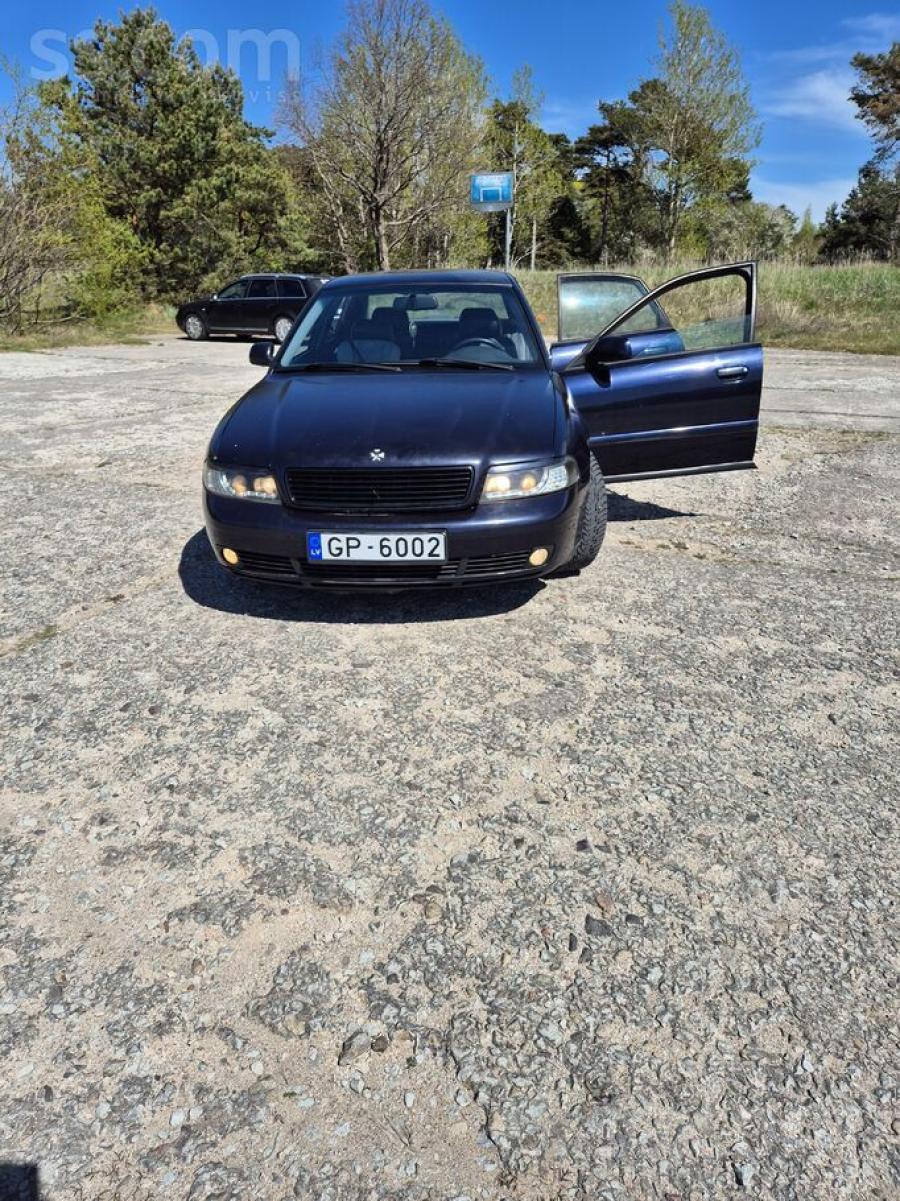Blue Audi A4 1999 in Liepaja, with an engine capacity of 1.80 L and mileage of 293 thousand km for 950 €, photo 1 on AUTOMOTO.COM.LV