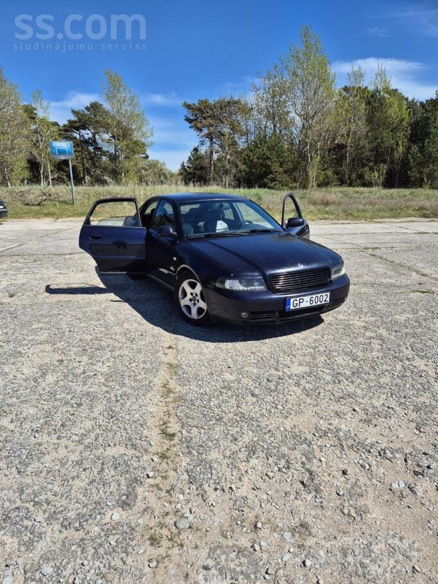 Blue Audi A4 1999 in Liepaja, with an engine capacity of 1.80 L and mileage of 293 thousand km for 950 €, photo 13 on AUTOMOTO.COM.LV