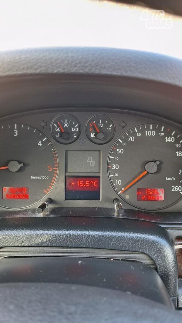 Синий Ауди А4 2000 в Юрбаркас, объемом двигателя 1.90 л и пробегом 270 тыс. км за 1400 €, фото 11 на AUTOMOTO.COM.LV