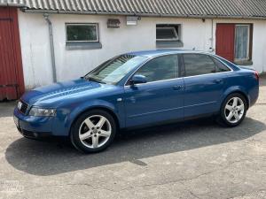 Zils Audi A4 2001 Telšiai, ar dzinēja tilpumu 1.80 L un nobraukumu 244 tūkst. km par 2200 €, foto  vietnē AUTOMOTO.COM.LV
