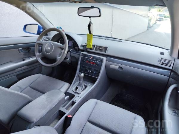 Blue Audi A4 2002 in Rezekne, with an engine capacity of 1.90 L and mileage of 332 thousand km for 1380 €, photo 6 on AUTOMOTO.COM.LV